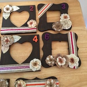 Other | Handmade Photo Frame Table Numbers | Poshmark